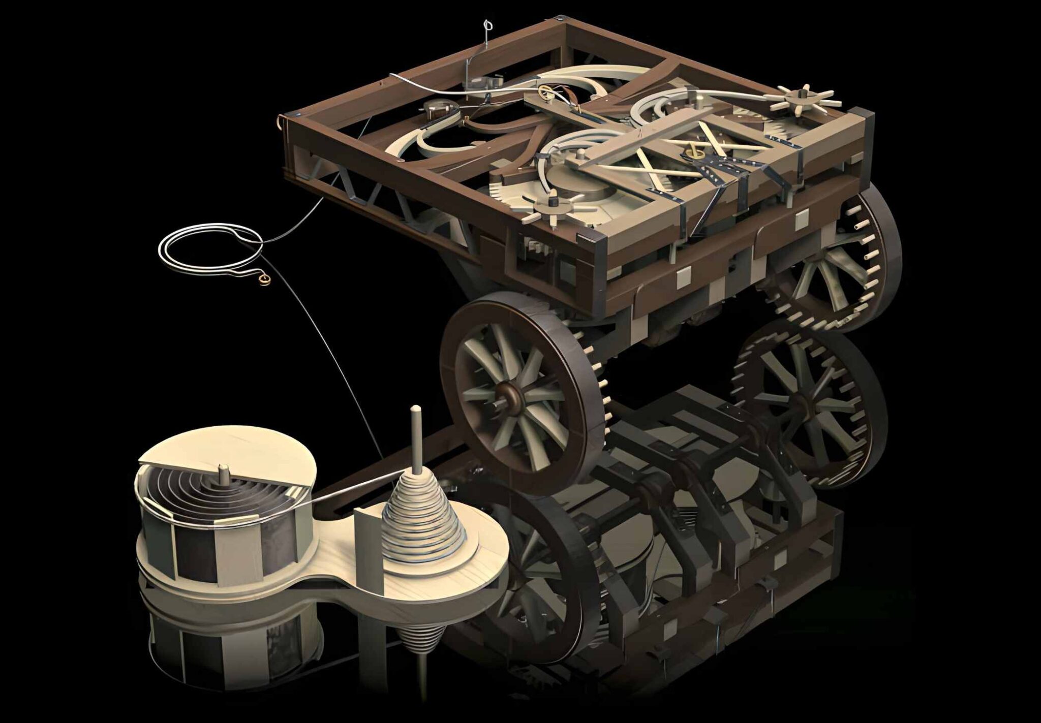 Leonardo da Vinci's Self-Propelled Cart, 1478 - Malevus